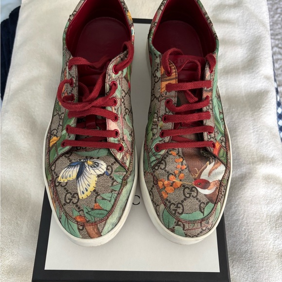 Gucci | Shoes | Gucci Butterfly Print Sneakers Size Gucci Us 105 | Poshmark